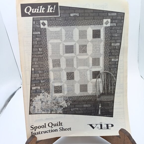 VIP | Office | Vintage Quilt It Patterns Spool Quilt Instruction Sheet ...